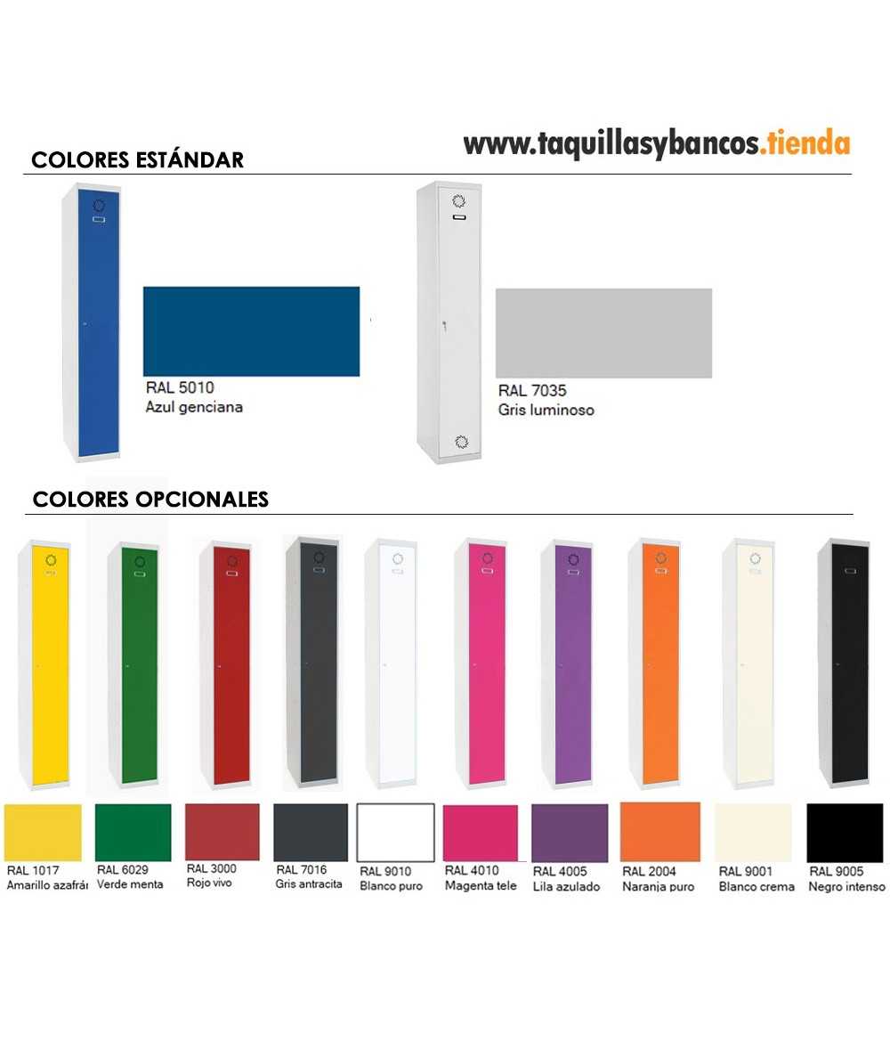 Taquillas Metálicas 6 puertas 4 cuerpos. Taquillas vestuarios online